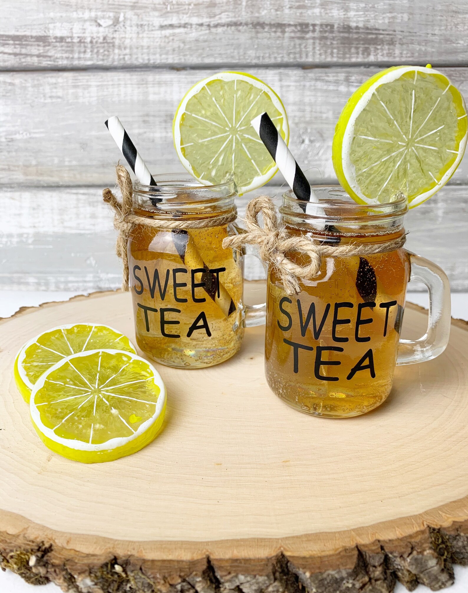 Fake Mini Mason Jar of Sweet Tea Tiered Tray Decor 1 per | Etsy