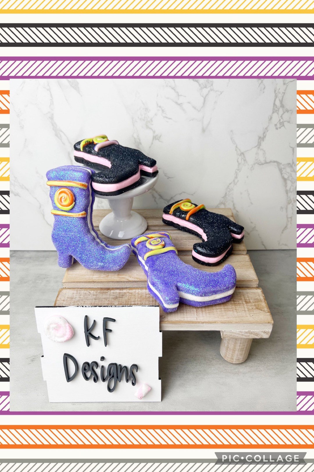Fake Witch Boot Cookies, Halloween Fake Cookies, Halloween Decor, Witch ...
