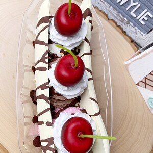 Fake Banana Split, Fake Ice Cream, Photo Props, Fake Banana - Etsy
