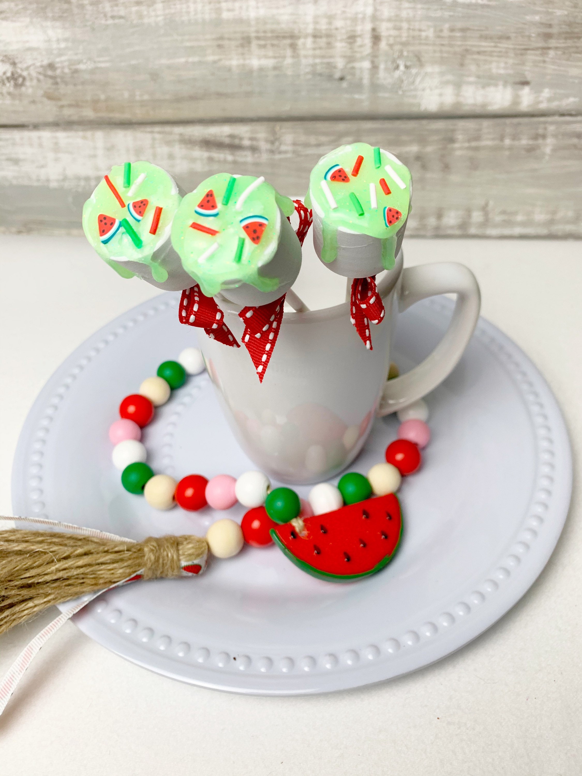 Fake watermelon marshmallows watermelon fake marshmallows 3 | Etsy