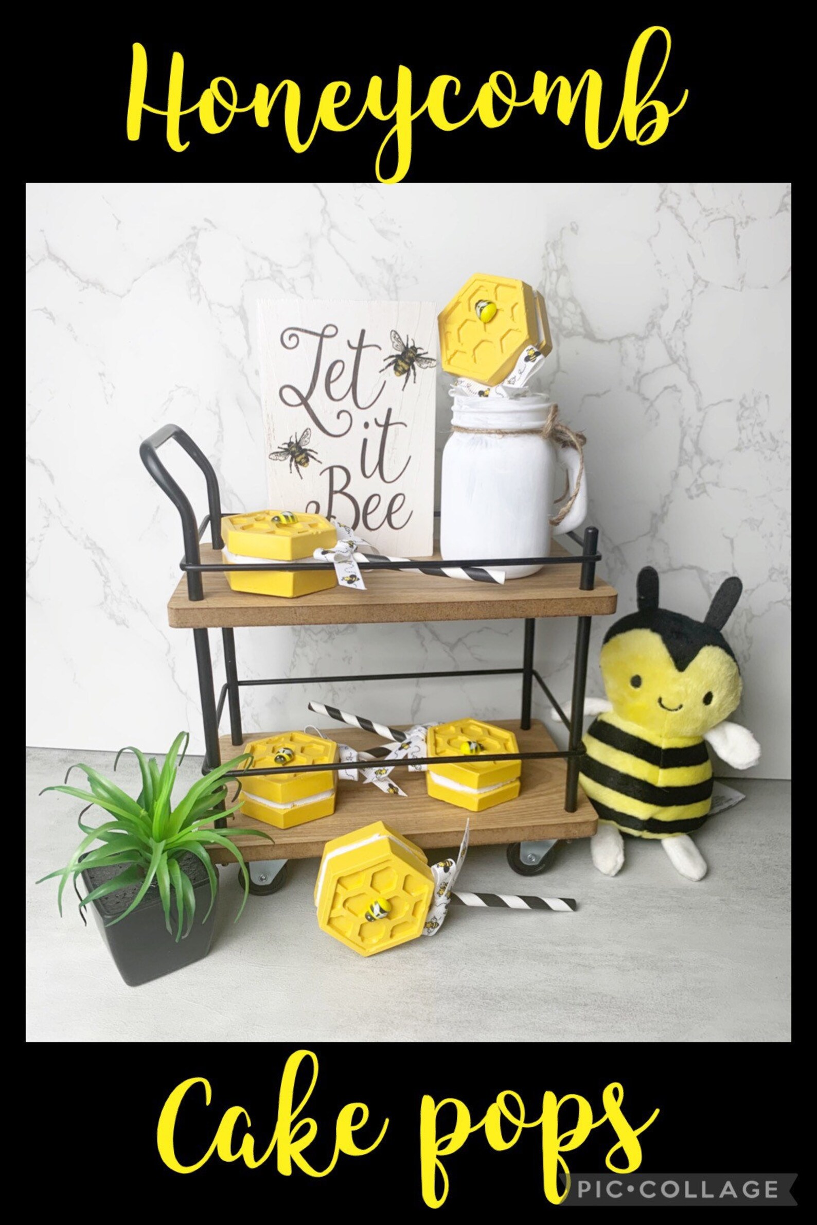 Fake Honeycomb Cake Pops Fake Bee Cookies Honeycomb Bee | Etsy