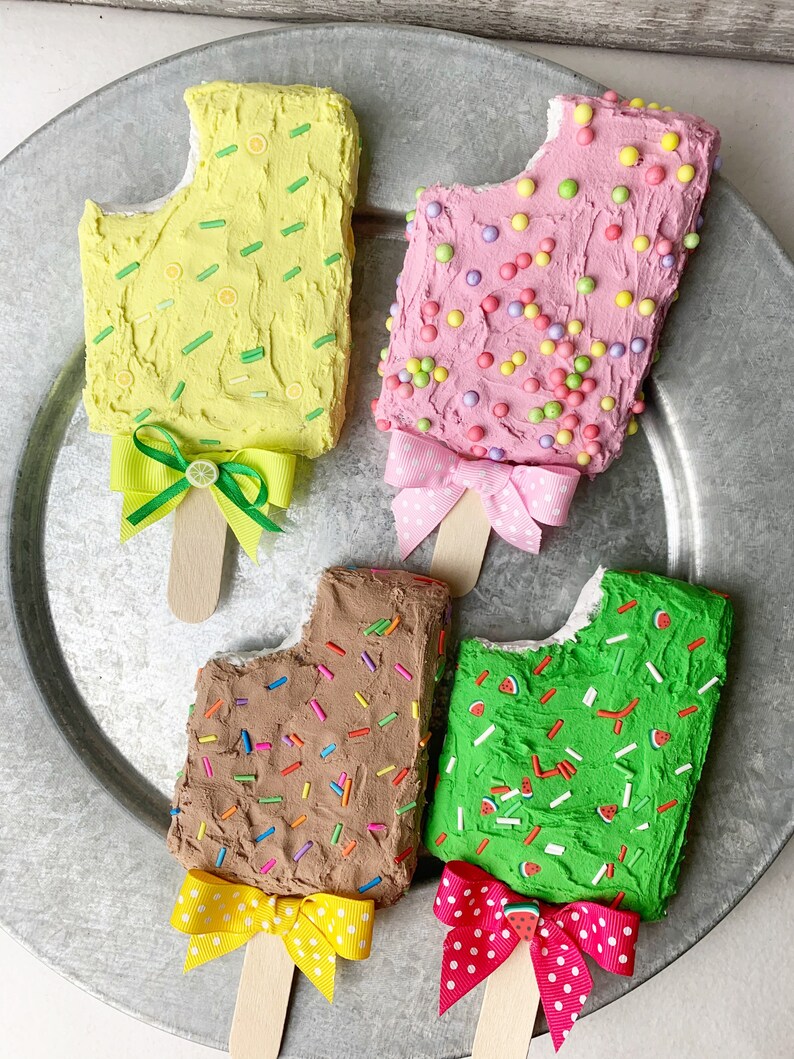 Fake Ice Cream Bar Fake Popsicle Ice Cream Tiered Tray | Etsy