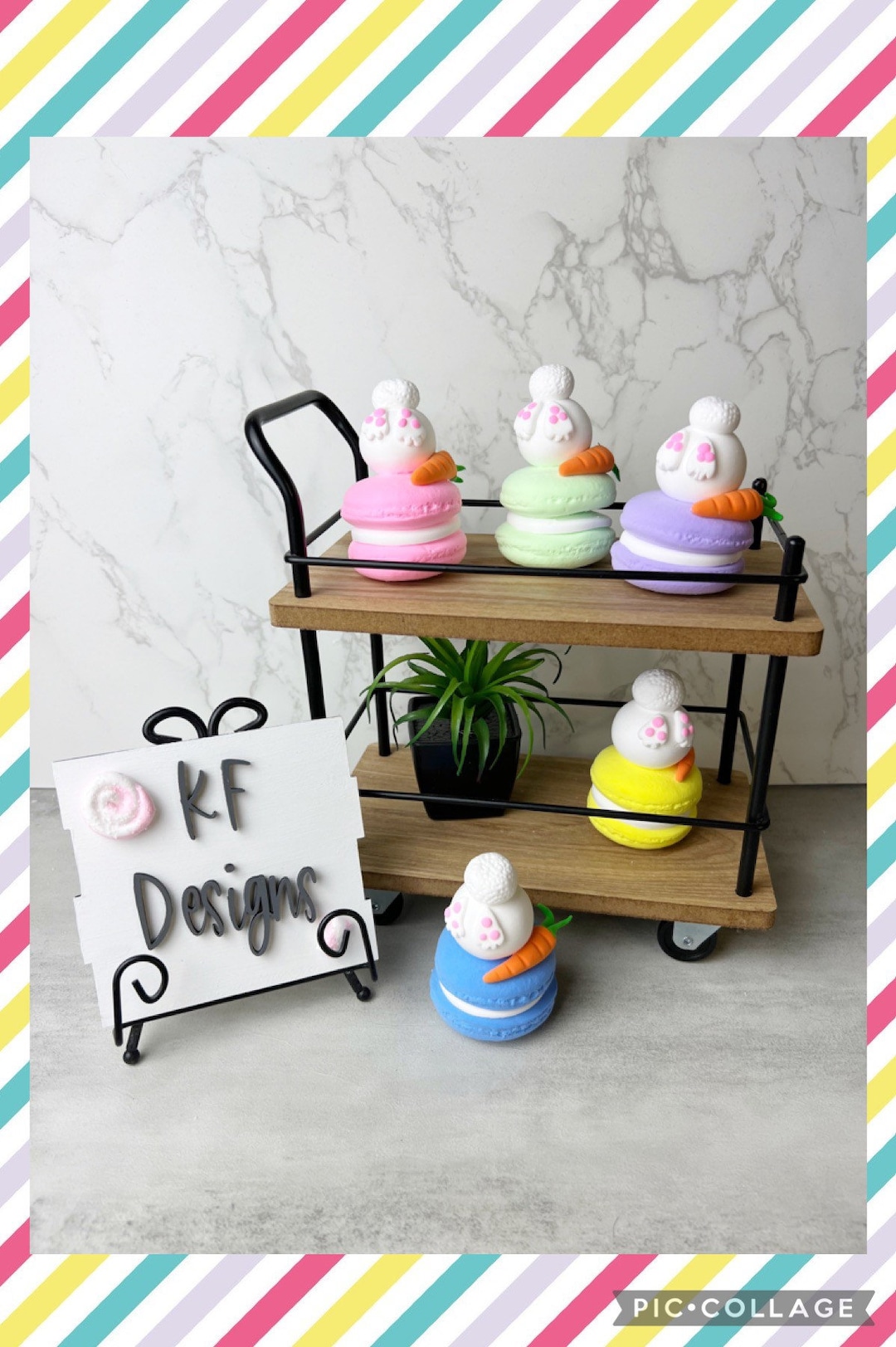 Faux Bunny Butt Macarons, Fake Easter Cookies, Easter Photo Prop, Fake ...