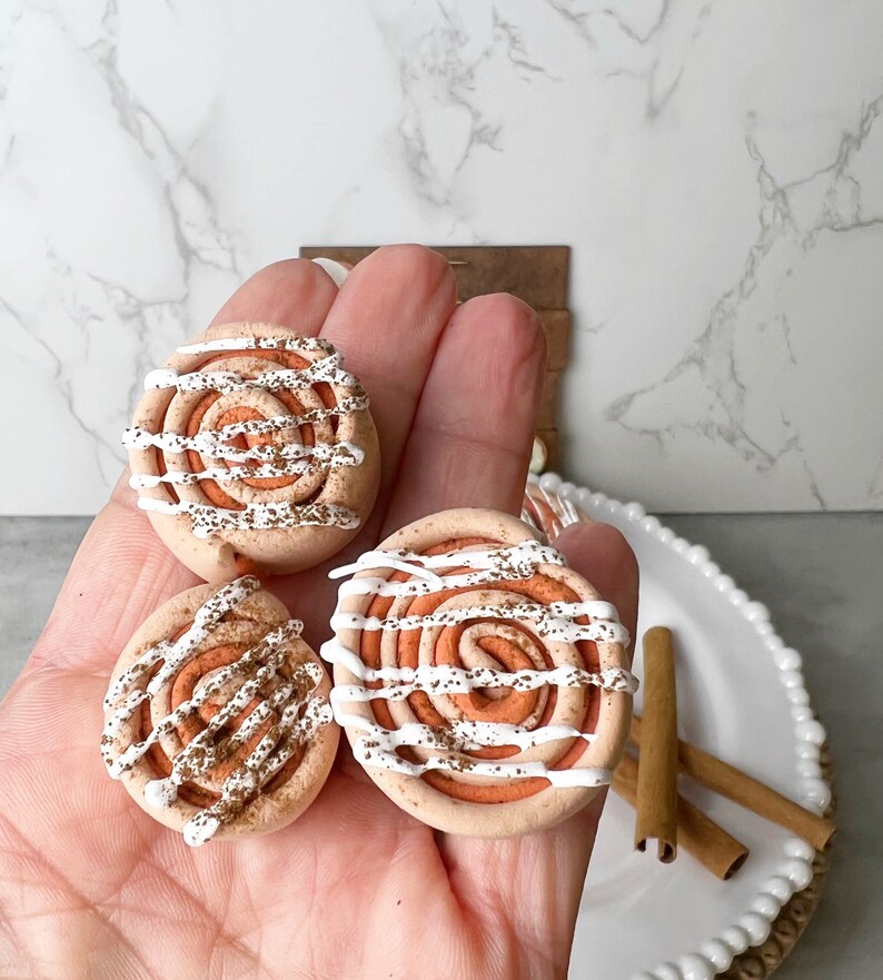 Fake Cinnamon Buns Faux Cinnamon Rolls Kitchen Decor Mini - Etsy