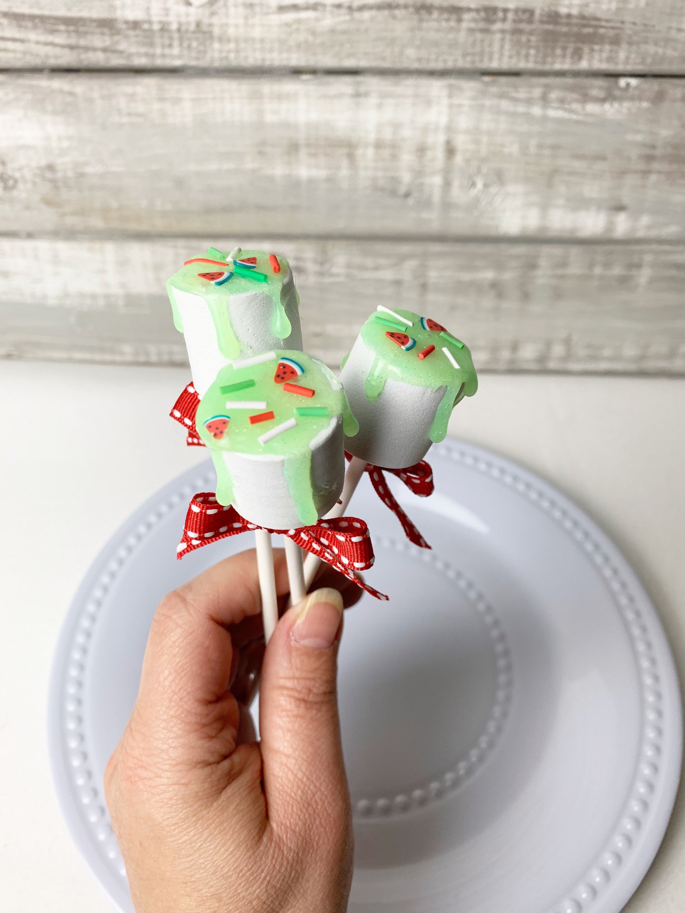 Fake watermelon marshmallows watermelon fake marshmallows 3 | Etsy