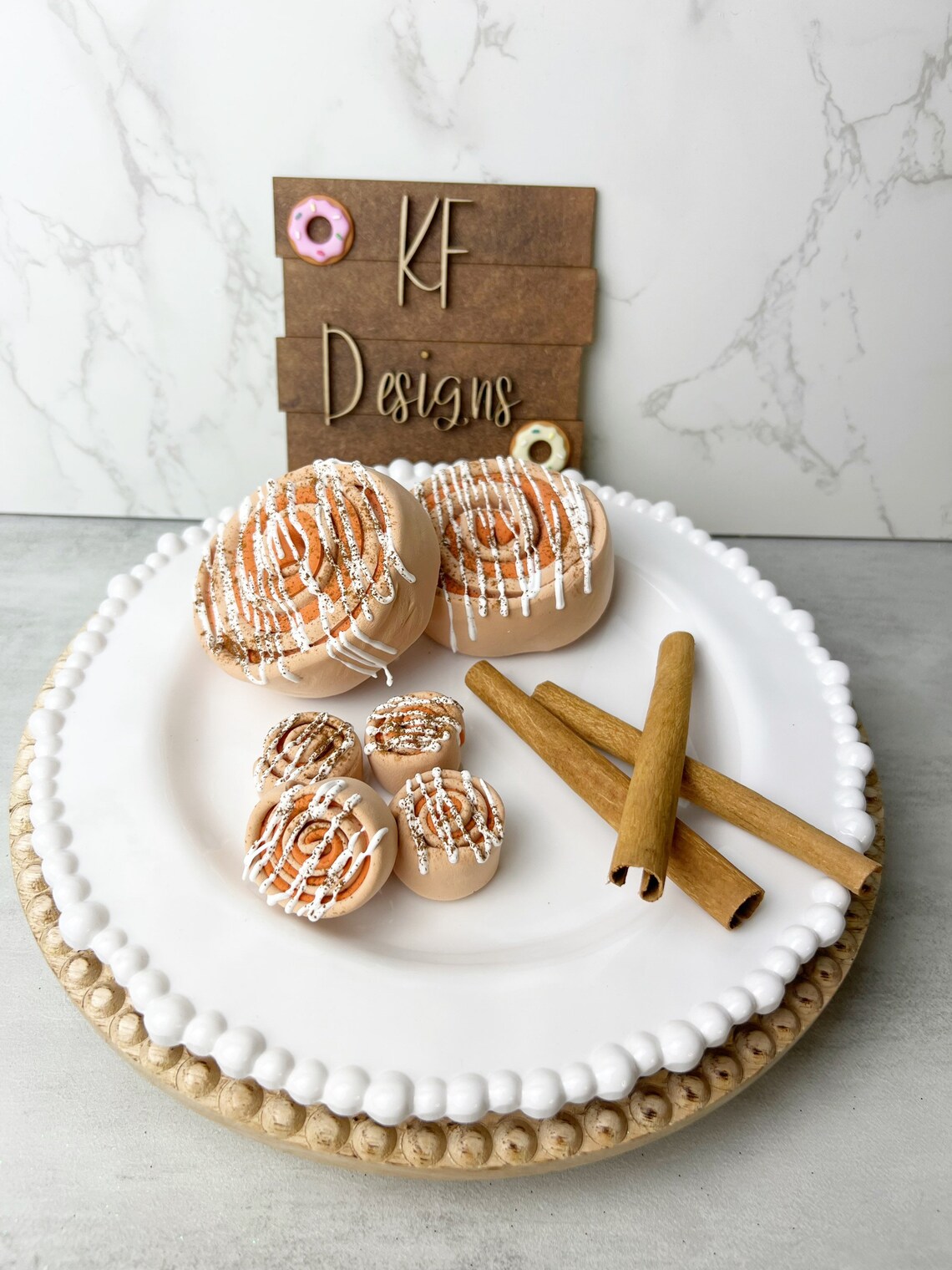 Fake Cinnamon Buns Faux Cinnamon Rolls Kitchen Decor Mini - Etsy