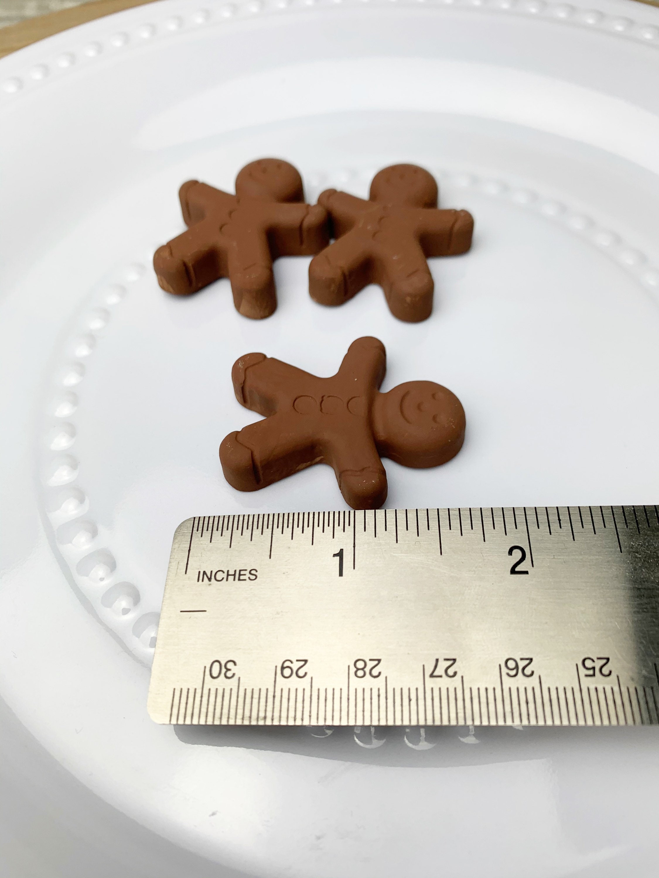 Set of 3 mini gingerbread man Christmas tiered tray decor | Etsy