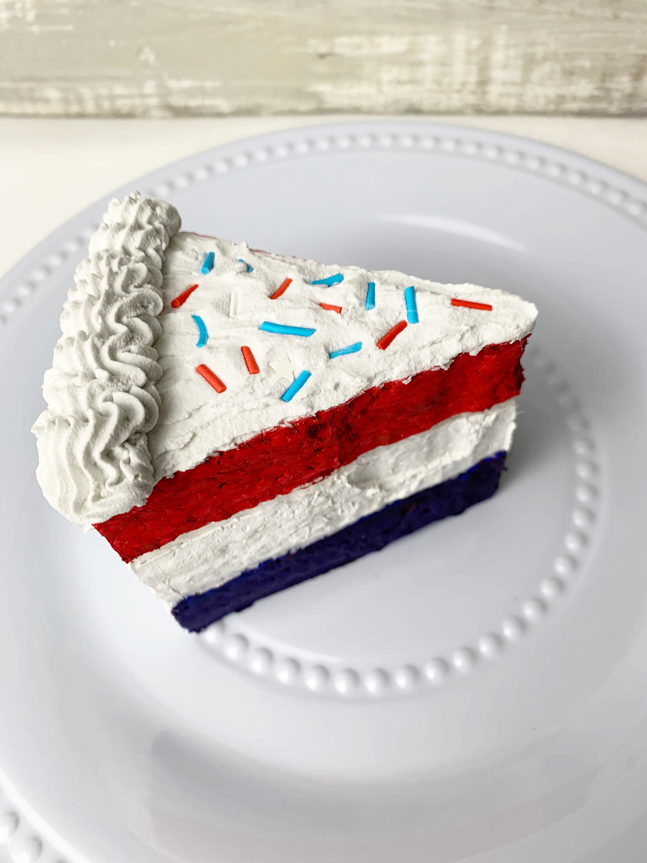 Patriotic fake cake slice of fake cake 1 per order | Etsy