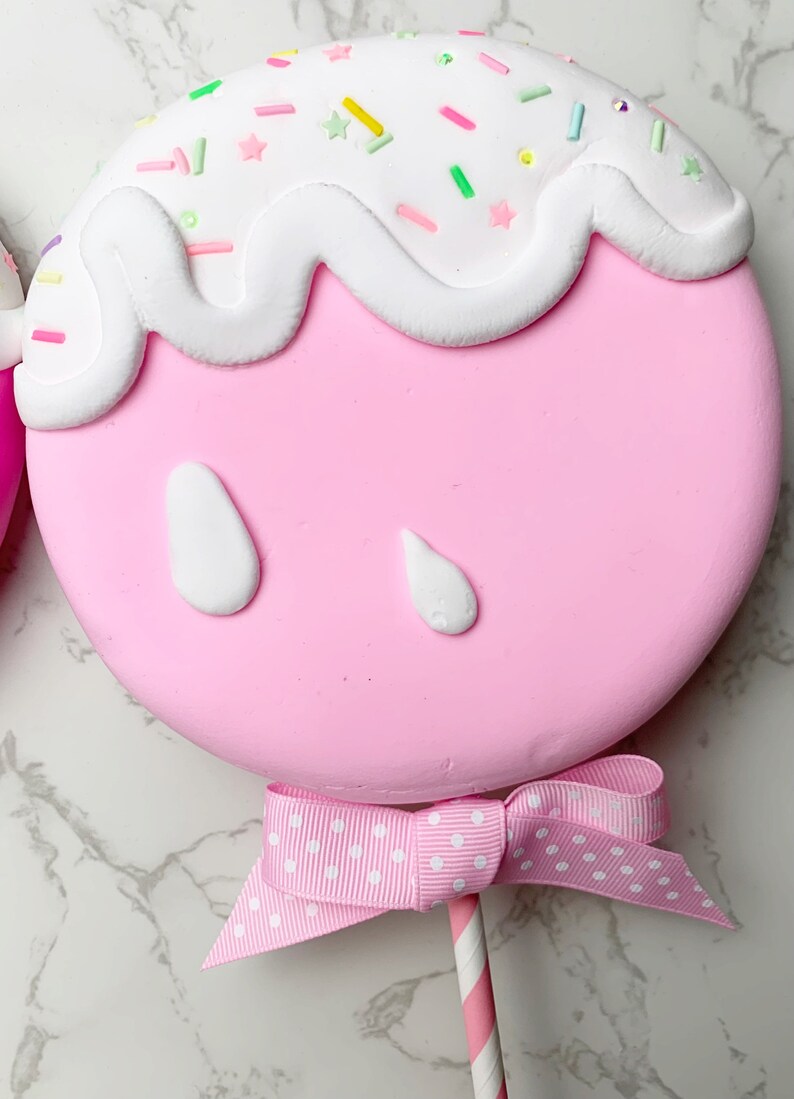 Fake Lollipops Pink Lollipops Fake Candy Birthday Decor - Etsy