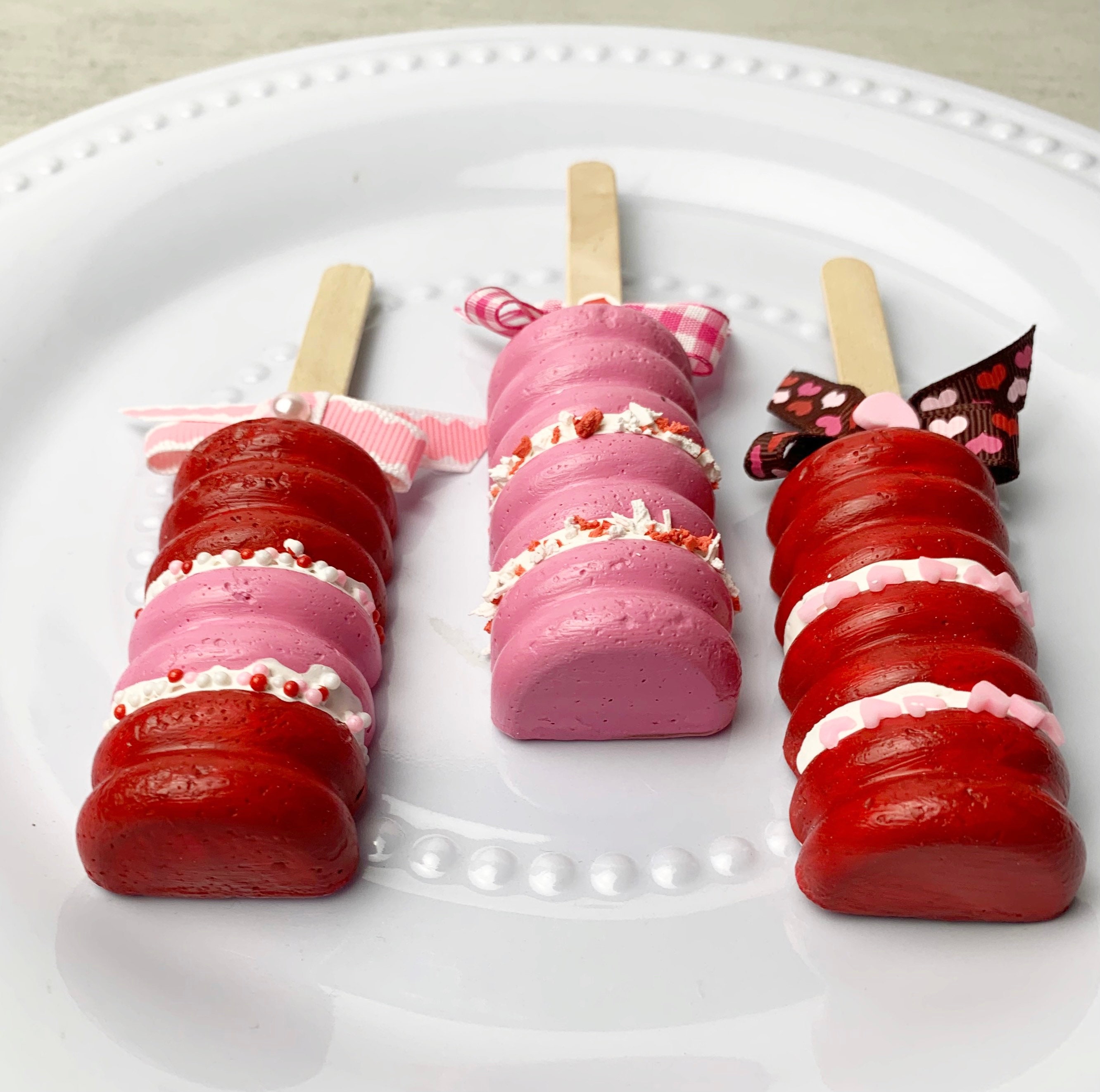 Fake Valentine’s Popsicle, Valentines Decor, Fake Popsicle - Etsy