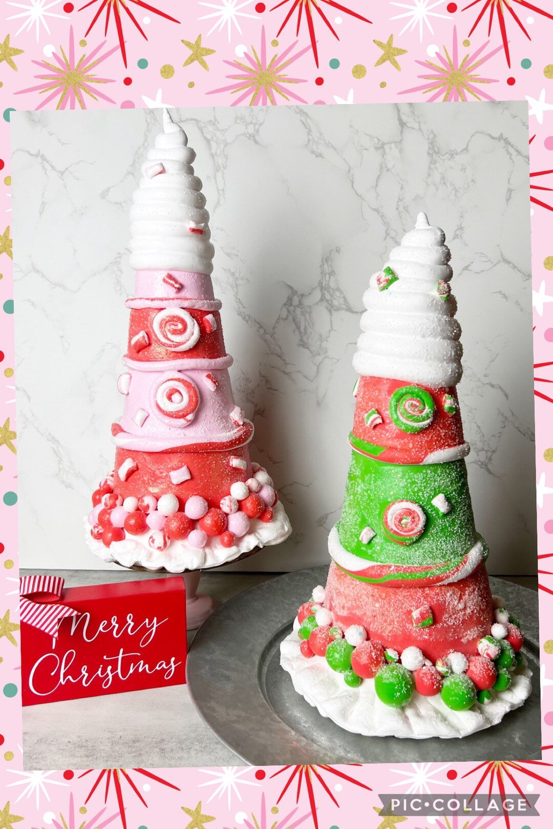 Christmas Fake Tree Cake, Christmas Fake Cake, Christmas Centerpiece ...