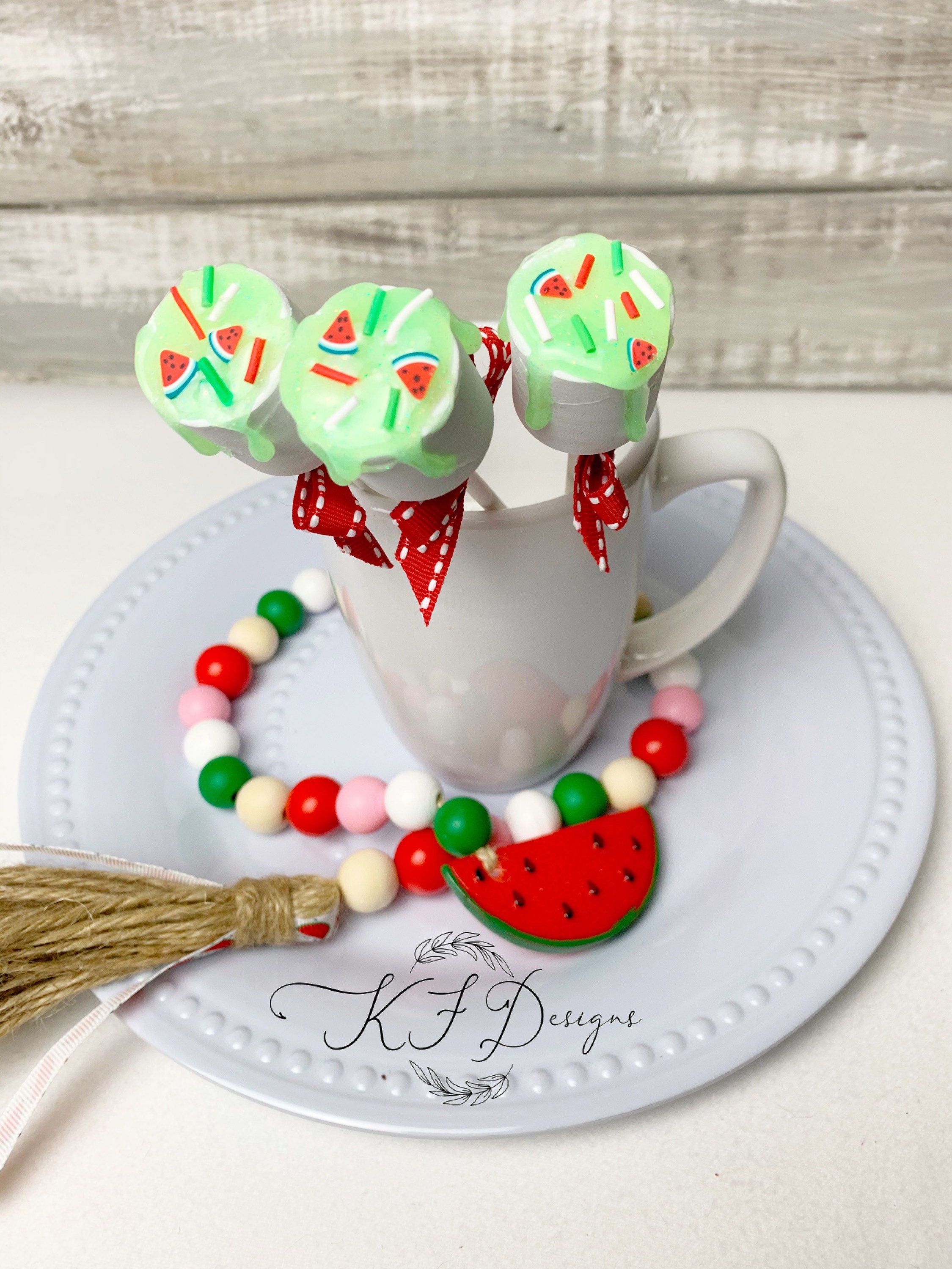 Fake watermelon marshmallows watermelon fake marshmallows 3 | Etsy