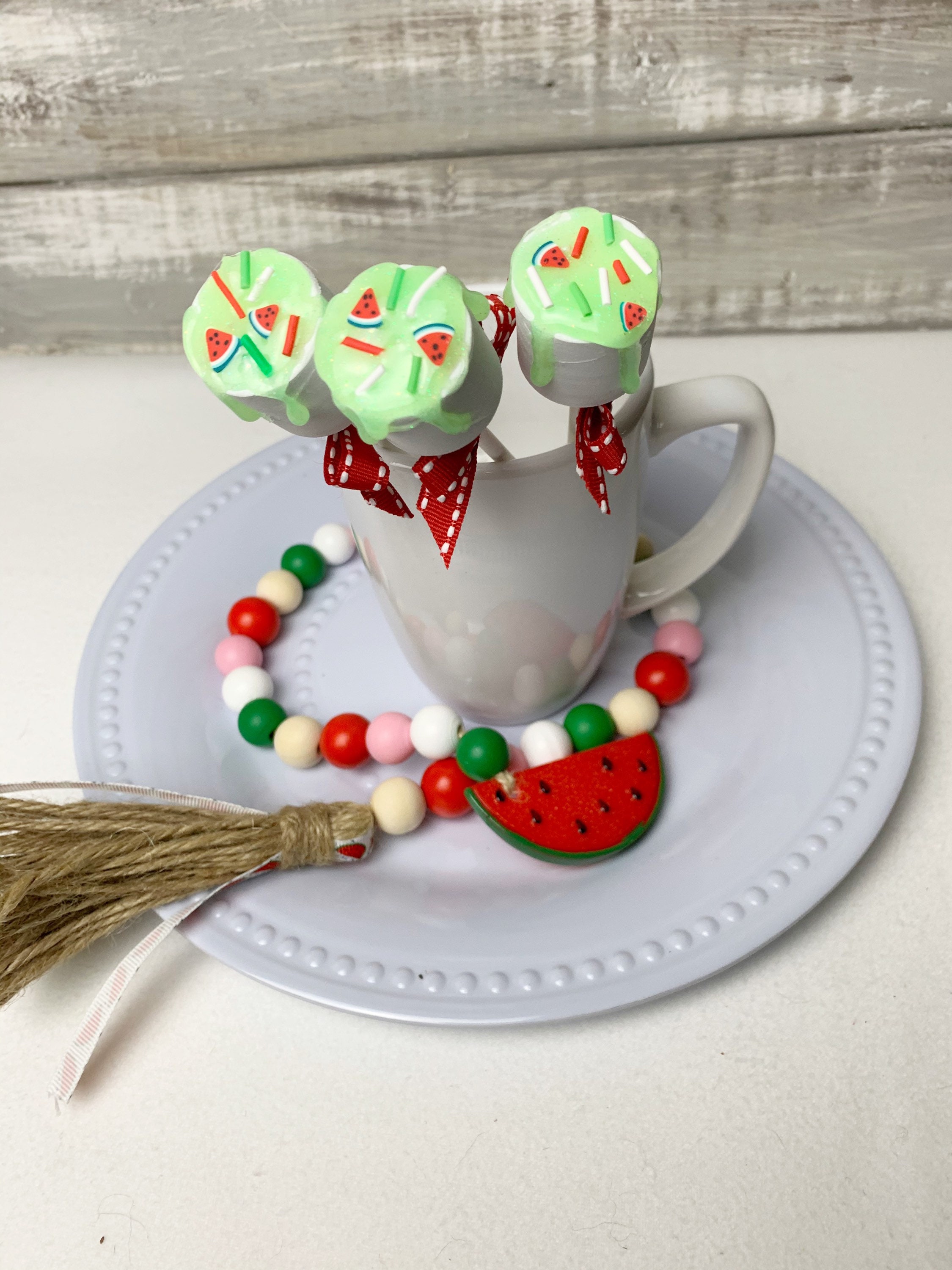 Fake watermelon marshmallows watermelon fake marshmallows 3 | Etsy