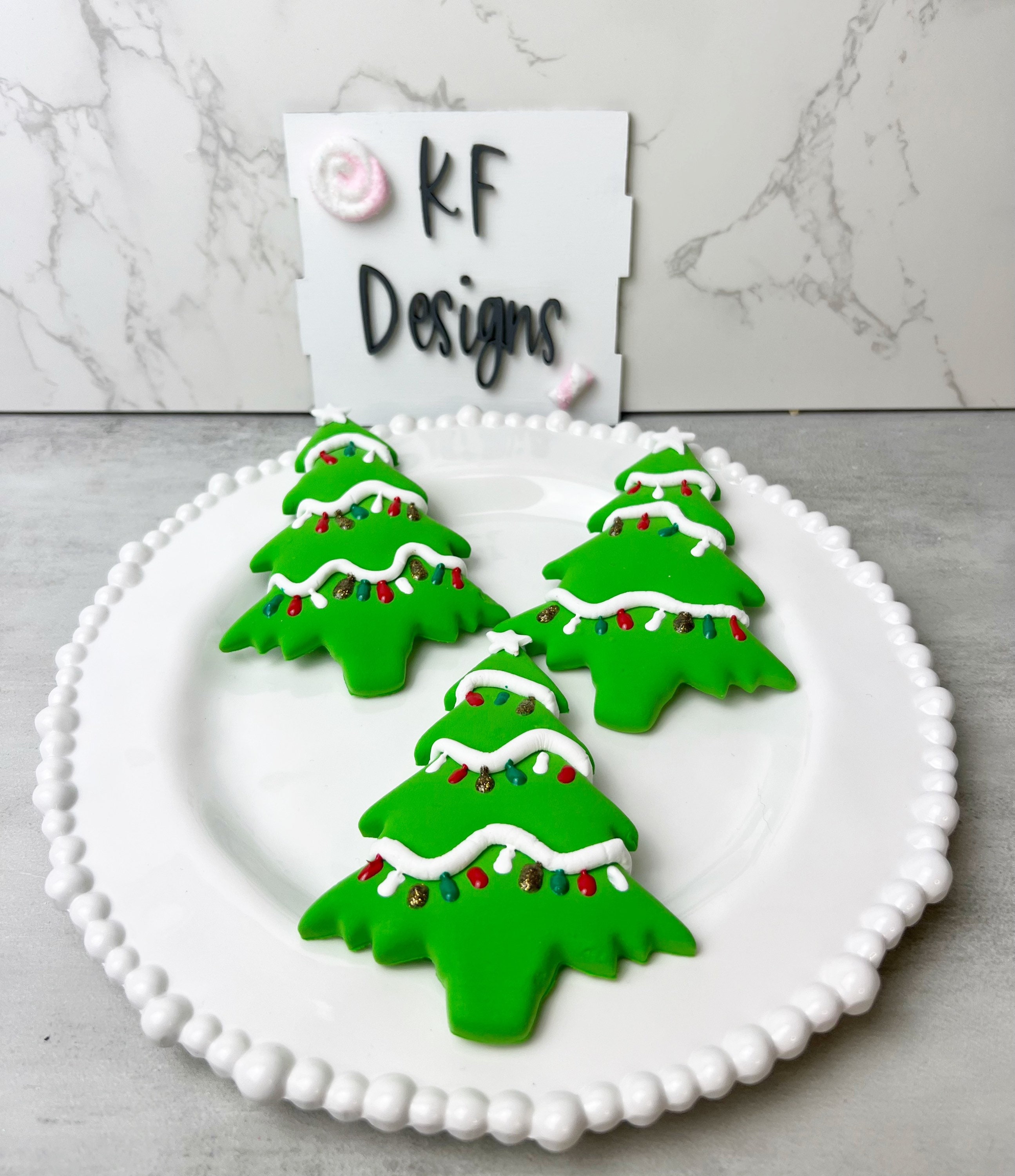 Fake Christmas Tree Cookies, Christmas Fake Cookies, Christmas Decor - Etsy