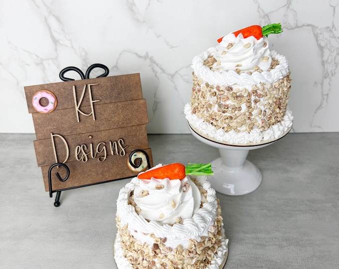 Fake Carrot Cake, Easter Decor, Fake Easter Cake, Fake Cake, Photo Prop ...