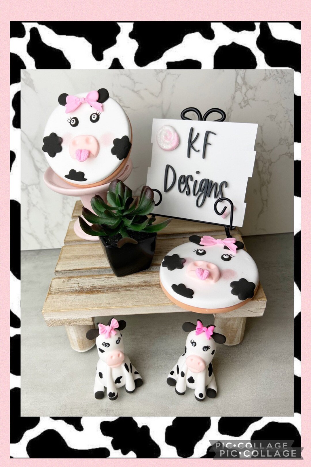 Fake Cow Cookies, Faux Cow Cookies, Cow Theme, Fake Cookie - Etsy