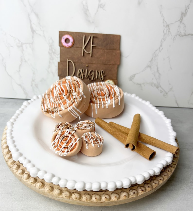 Fake Cinnamon Buns Faux Cinnamon Rolls Kitchen Decor Mini - Etsy