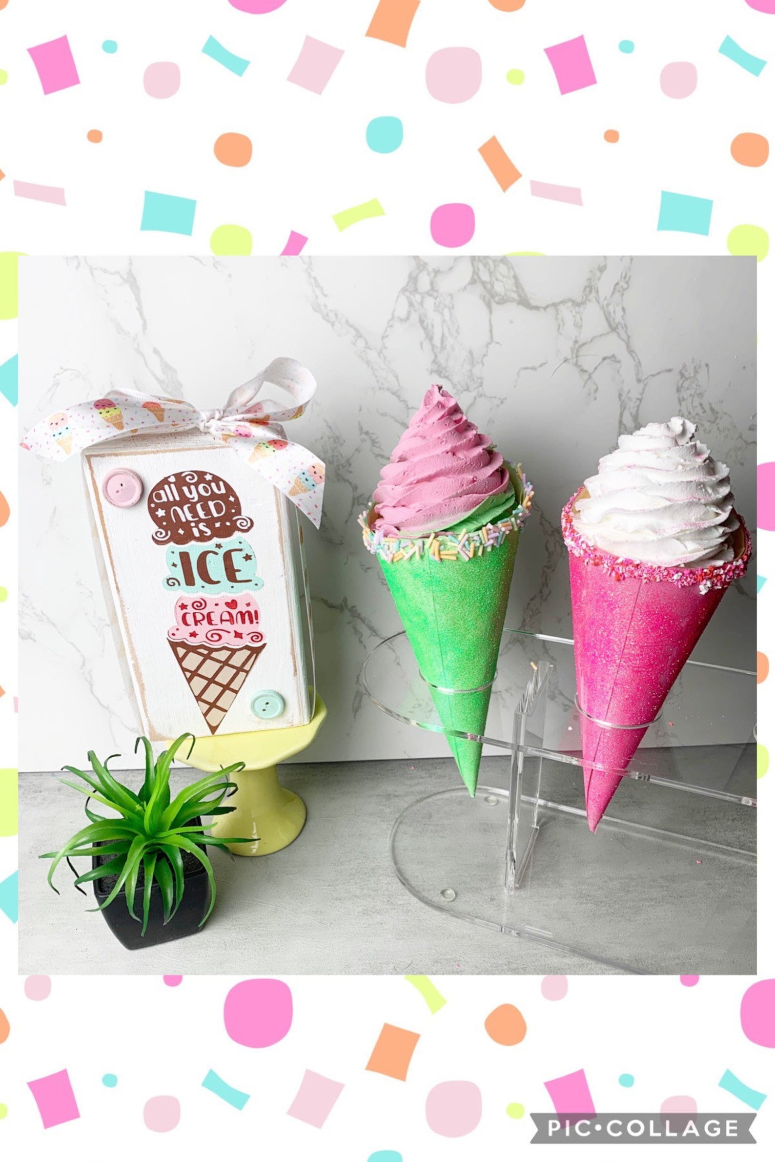 Fake Ice Cream Cone, Fake Ice Cream Waffle Cone, Fake Waffle Cones - Etsy
