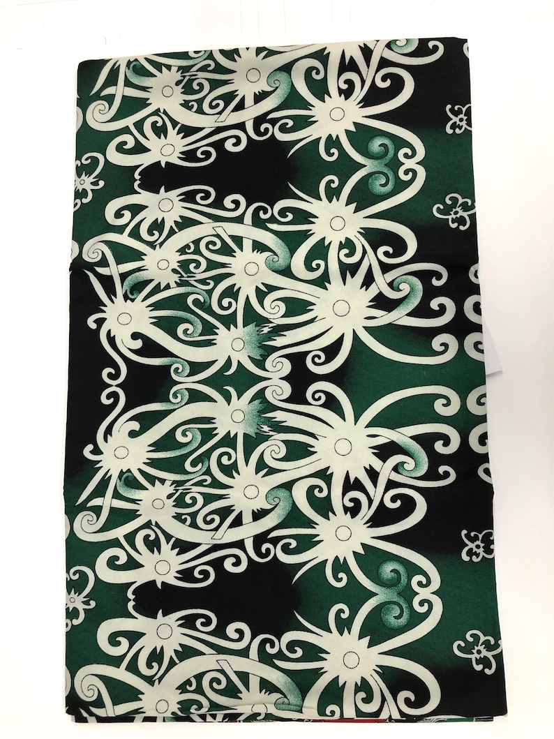 Green Red Ornamental Batik, Sarawak Dayak Iban Sarong With Floral ...