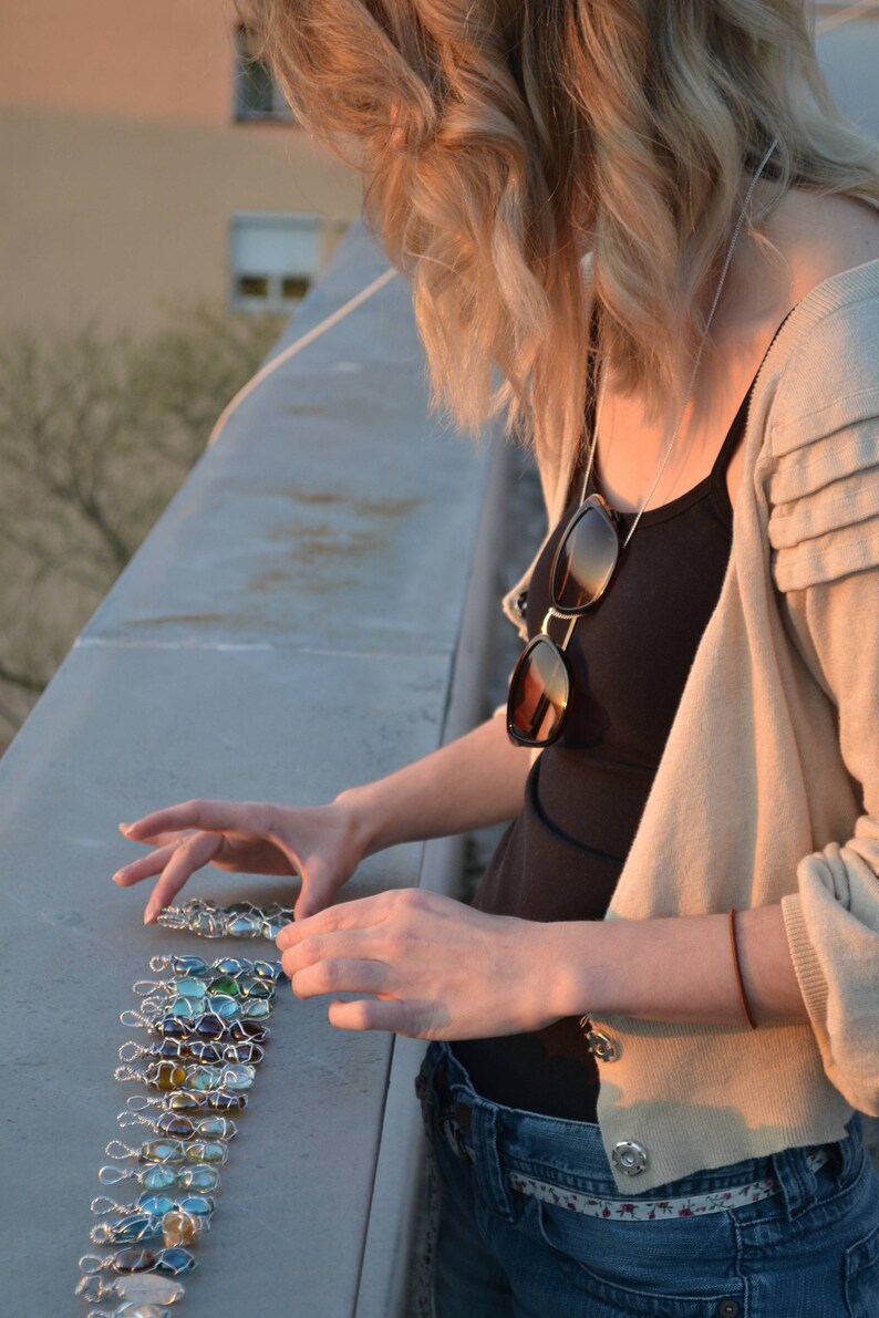 Frozen and Elsa Inspired Blue Transparent Wire Wrapped Glass Pendant on ...