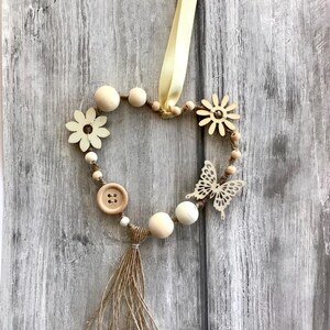 Heart Decoration, Wooden Heart Decoration for Your Home, Natural Decor ...