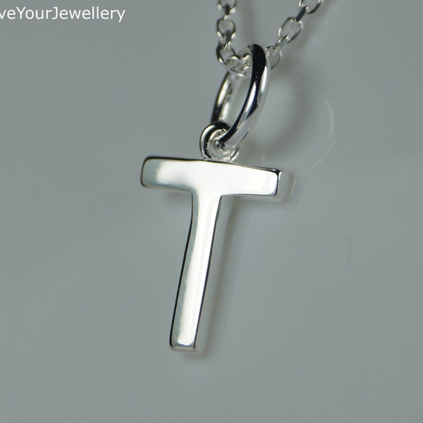 Letter T Necklace - Etsy