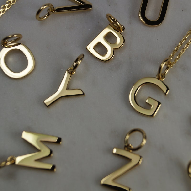 Letter Pendant - Etsy