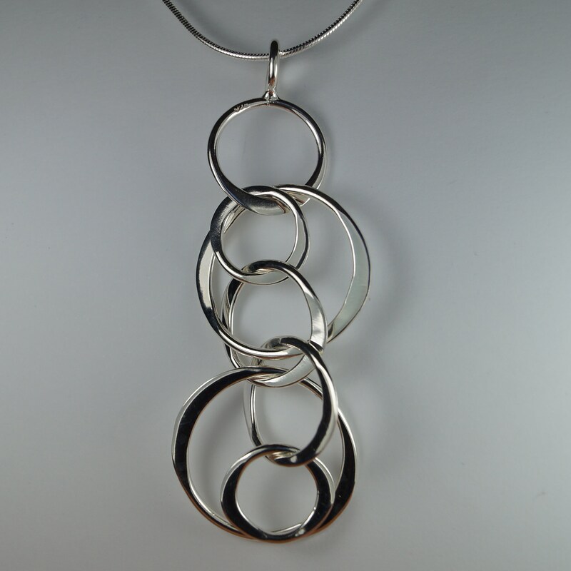 Large Silver Pendant - Etsy