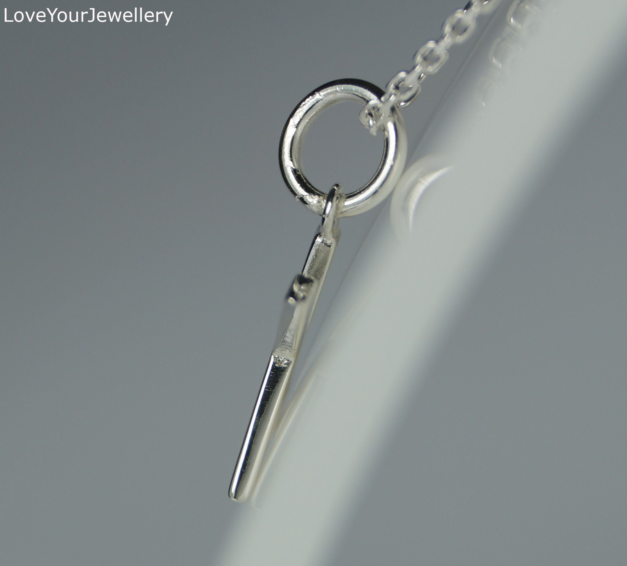 Initial K Sterling Silver Pendant Necklace Silver Initial K - Etsy