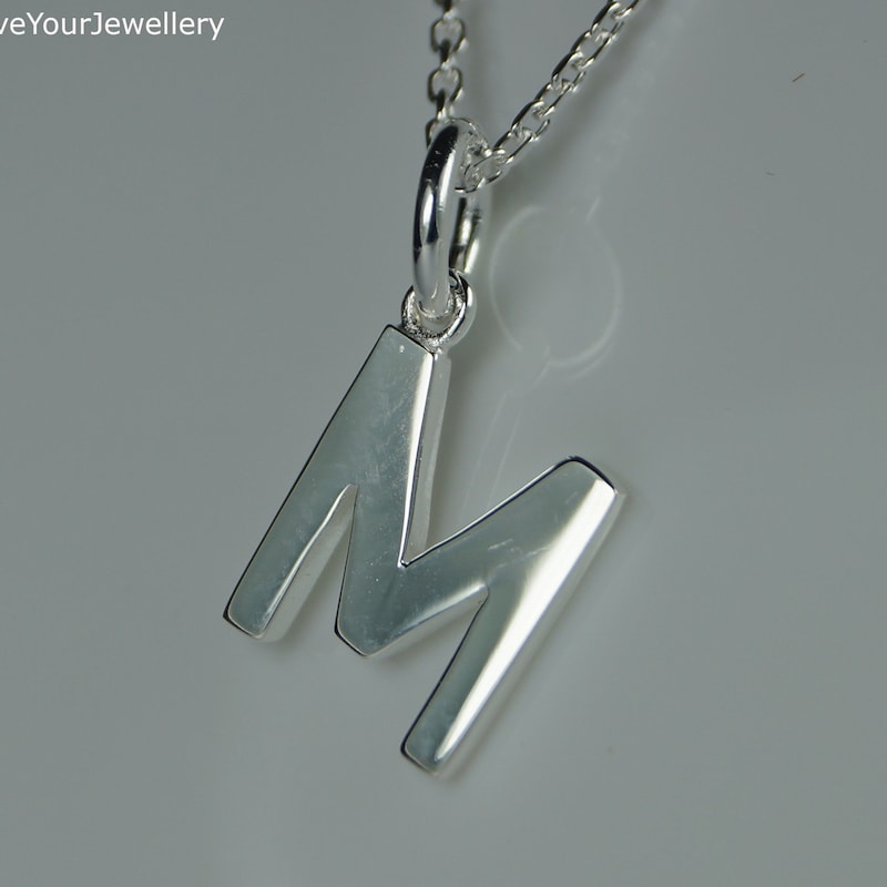 M Necklace - Etsy