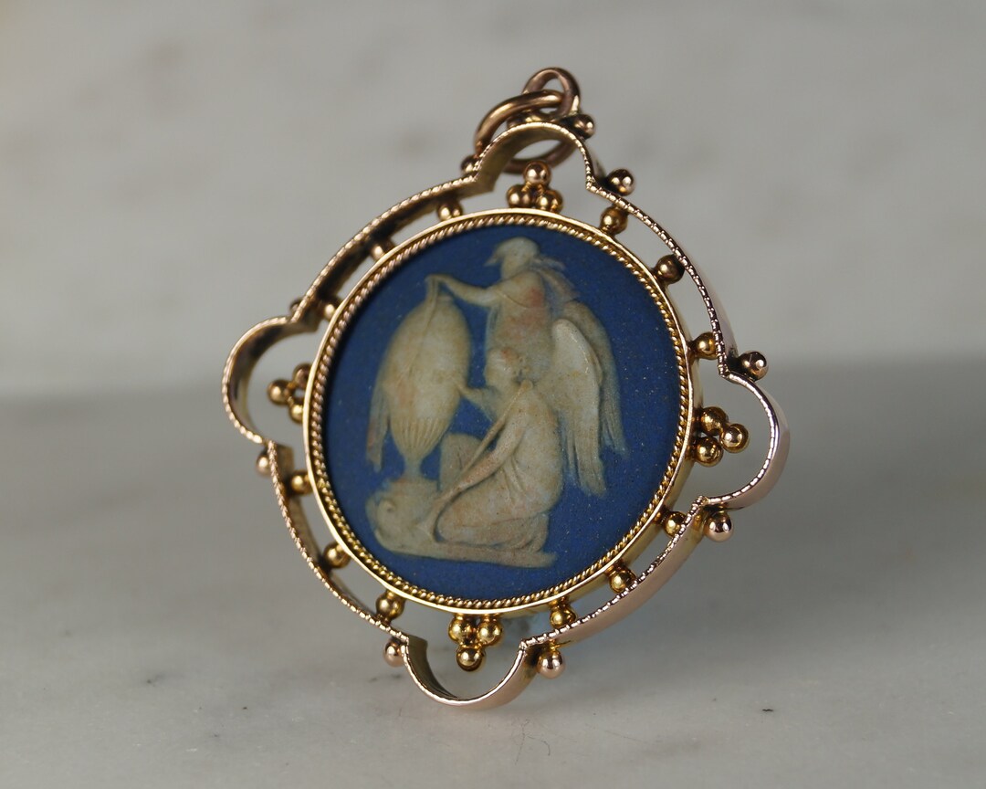 Vintage Wedgewood 9ct Gold Pendant, Pre-owned 9ct Rose Gold Wedgewood ...