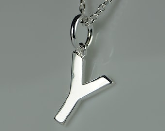 Letter Y Necklace - Etsy
