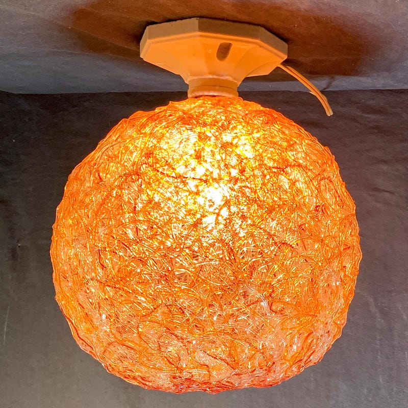 Orange Ceiling Light - Etsy