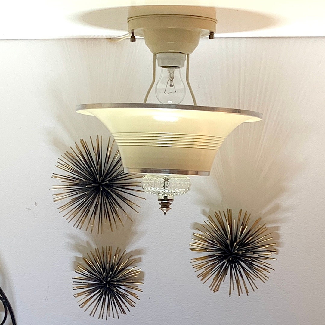 Ceiling Light, Mid-century Modern, Atomic Lighting, Semi Flush Mount ...