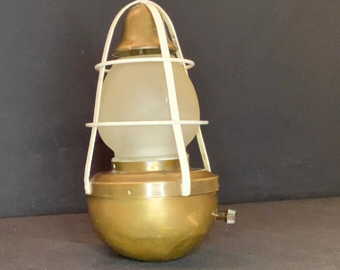 Antique Brass Buoy Shaped Lamp With Bell, Yacht Lamp, Nautical Theme Decor, Table Light, Night ...