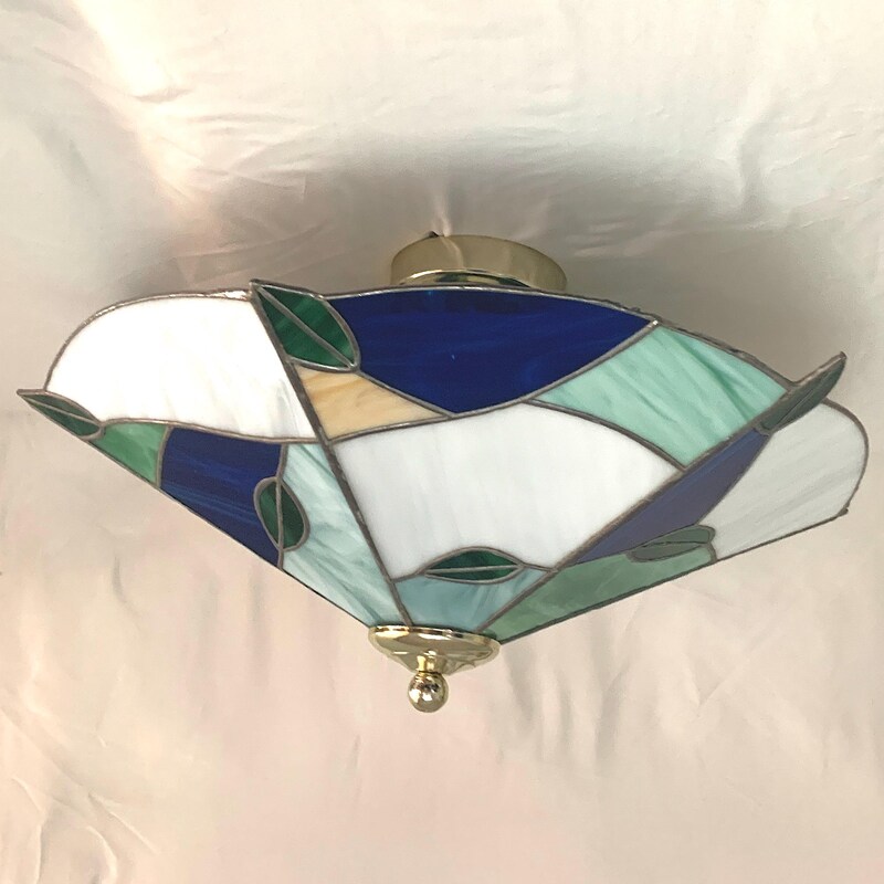 Stained Glass Light Fixture - Etsy