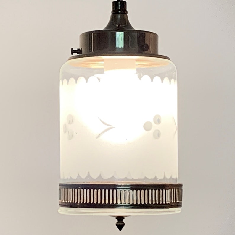 Pendant Light: Early American Style, Wheel Cut Design Globe, Hallway ...