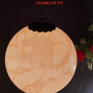 Ceiling Light With Marble Glass Ball Globe - Etsy