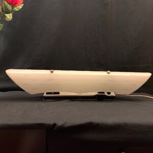 MCM Bathroom Light. Channel Glass, Chrome Fixture, Bathroom Bar Light ...