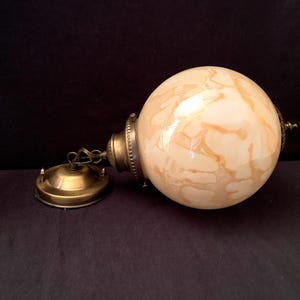 Ceiling Light With Marble Glass Ball Globe - Etsy