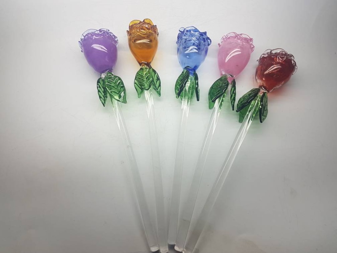 Glass Rose. Rose Sculpture. Glass Flower. Bouquet. - Etsy