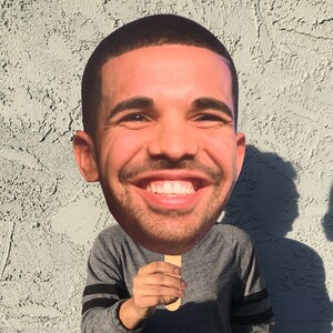 Drake Smiling Big Face Cut Out Drake Smile Fathead Mask Fat Head Drake ...