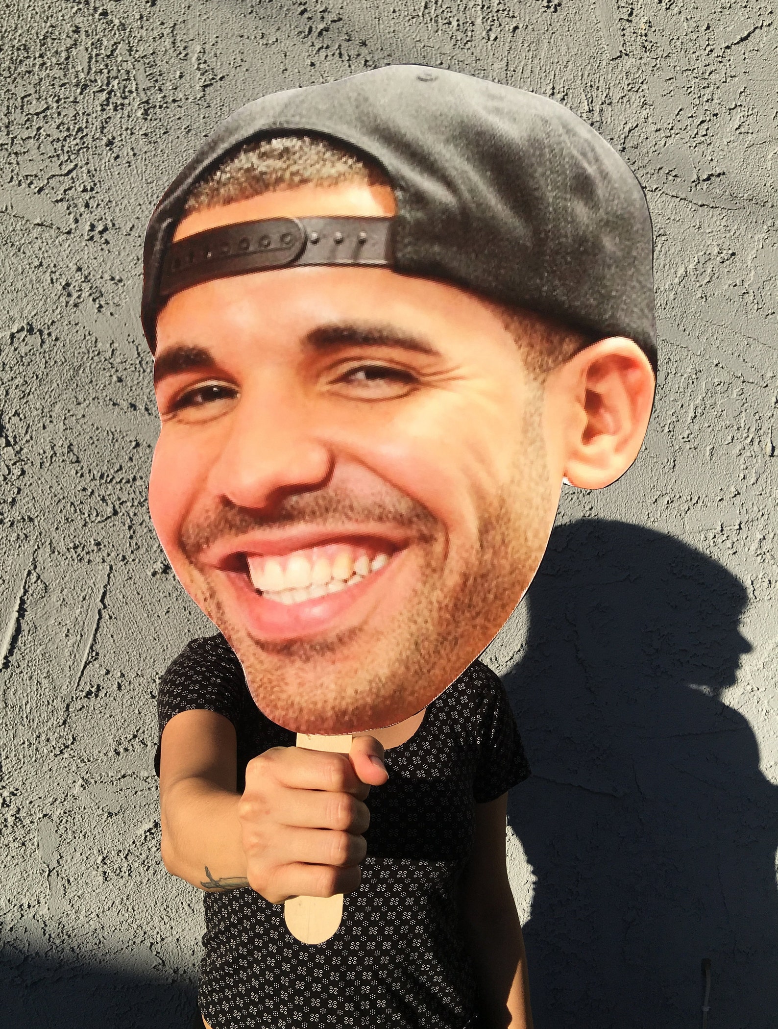 Drake Smiling Big Face Cut Out Drake Fathead Mask Drake | Etsy