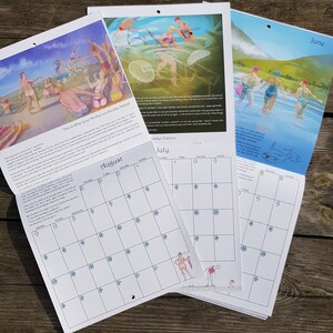 Swimming Calendar for 2024 by Nancy Farmer aqueous Interruptus Drawings ...