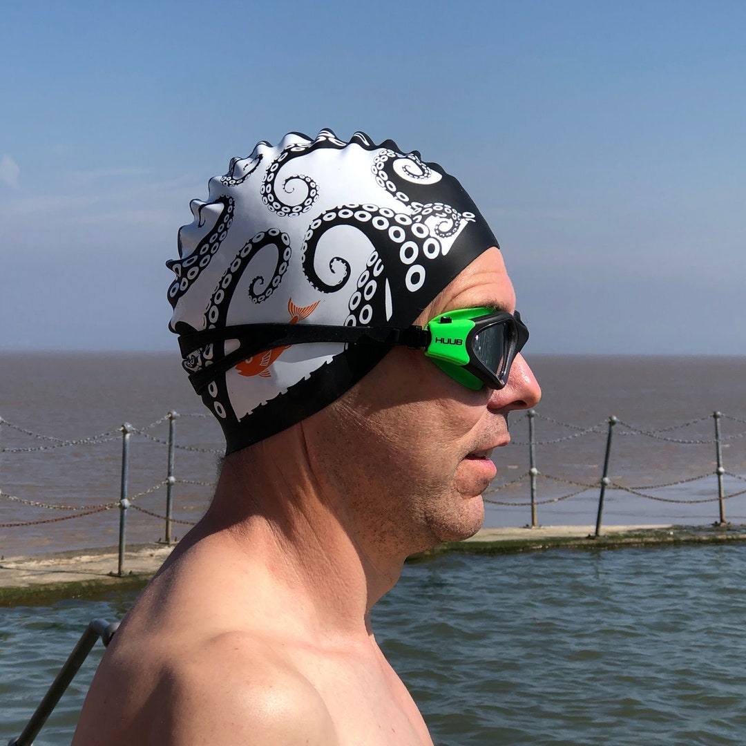 Tentacle Heads - Nancy Farmer Swim Hat / Swim Cap With Octopus and Fish ...