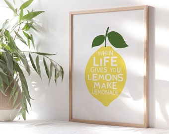 Lemon Wall Art When Life Gives You Lemons - Etsy