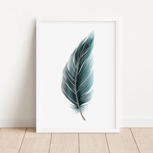 Feather Poster - Etsy