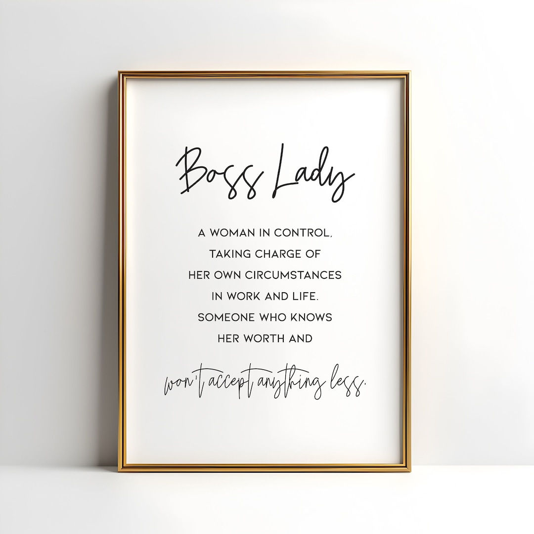 Boss Lady Office Decor, Boss Lady Gift, Woman Office Wall Art, Office ...