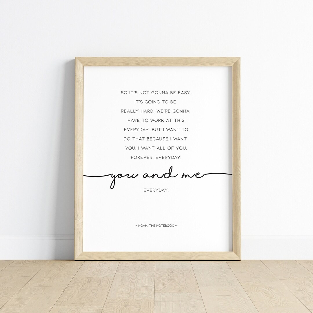 The Notebook I Want All of You Forever You and Me Everyday - Etsy