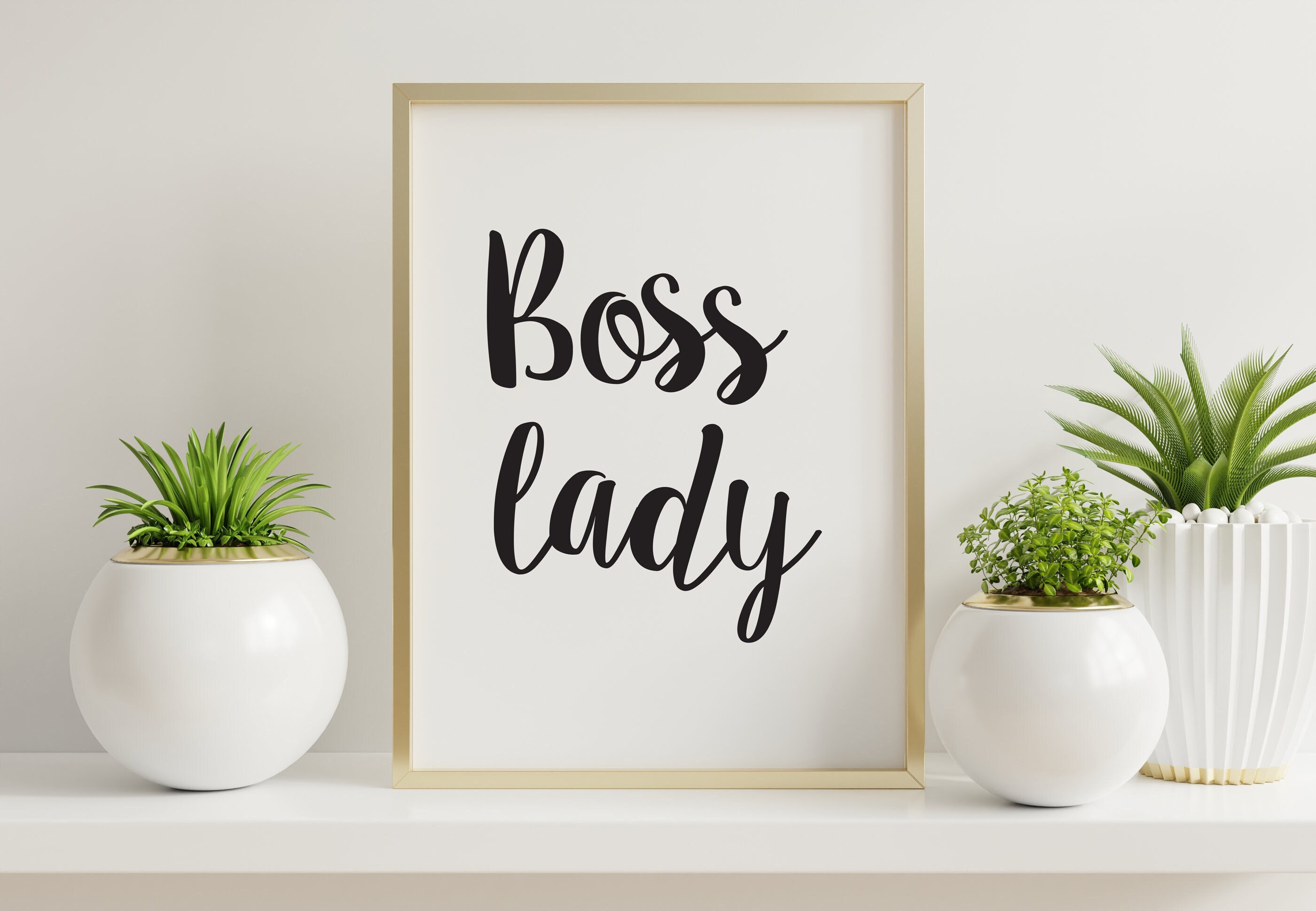Boss Lady Sign, Printable Wall Art, Boss Lady Print, Office Wall Decor ...